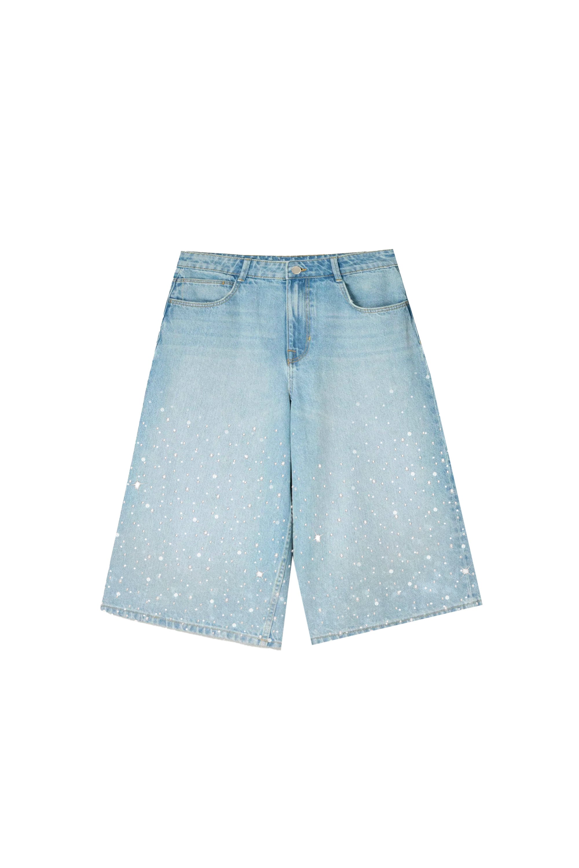 Jorts “DIVA” Strass Light Blue – BASEDODICI®