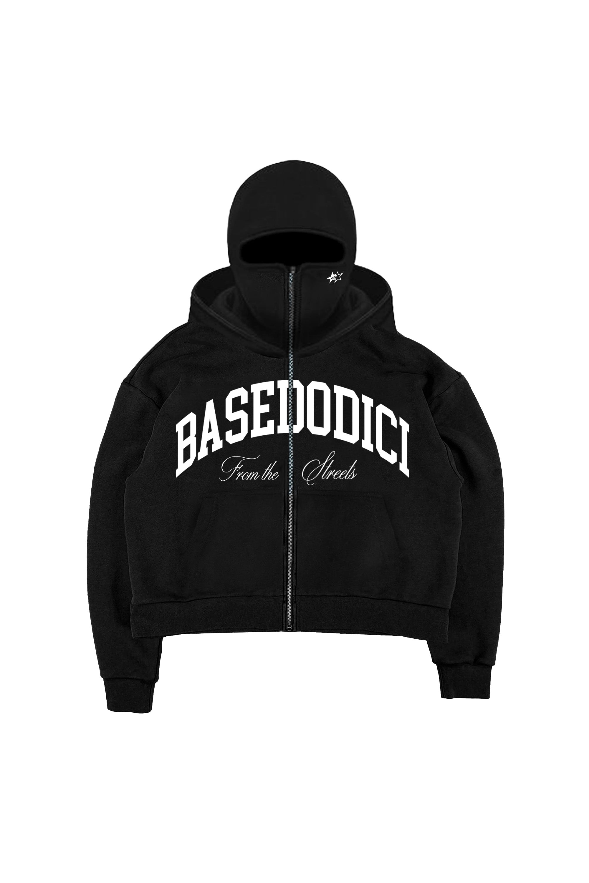 Balaclava Full Zip “COMFY” ArcLogo Black – BASEDODICI®