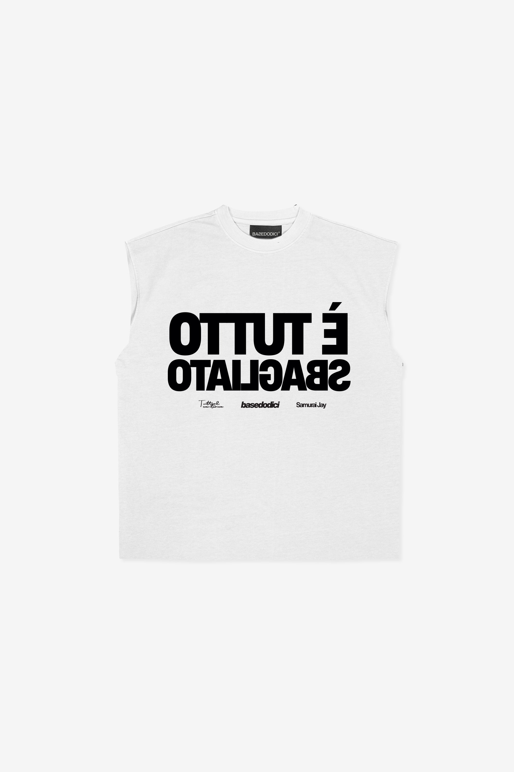 Tank "SAMURAIJAYxBASEDODICI" TuttoSbagliato White – BASEDODICI®