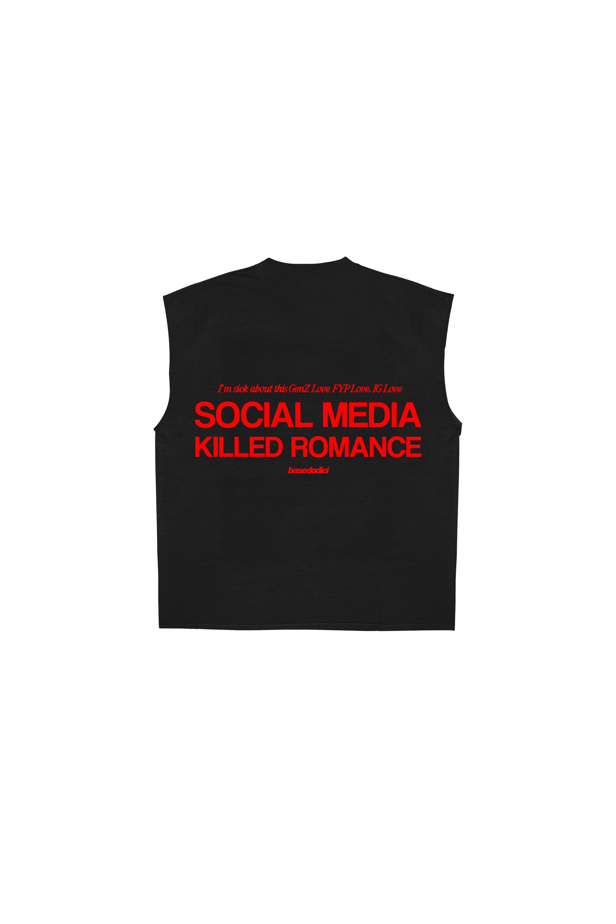 Tank “KILLED ROMANCE” Black/Red – BASEDODICI®