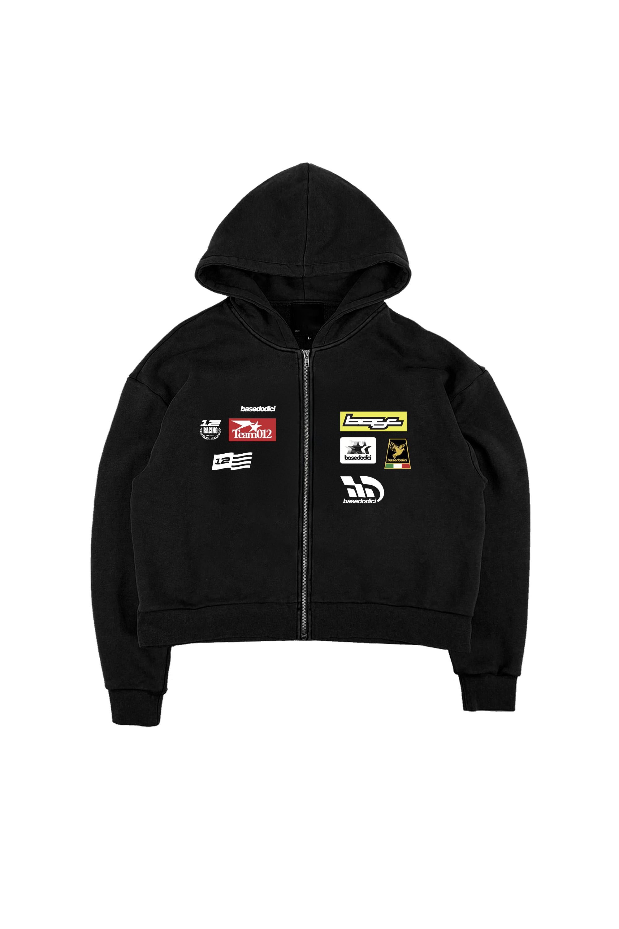 Full Zip "2FAST" Racing Black – BASEDODICI®